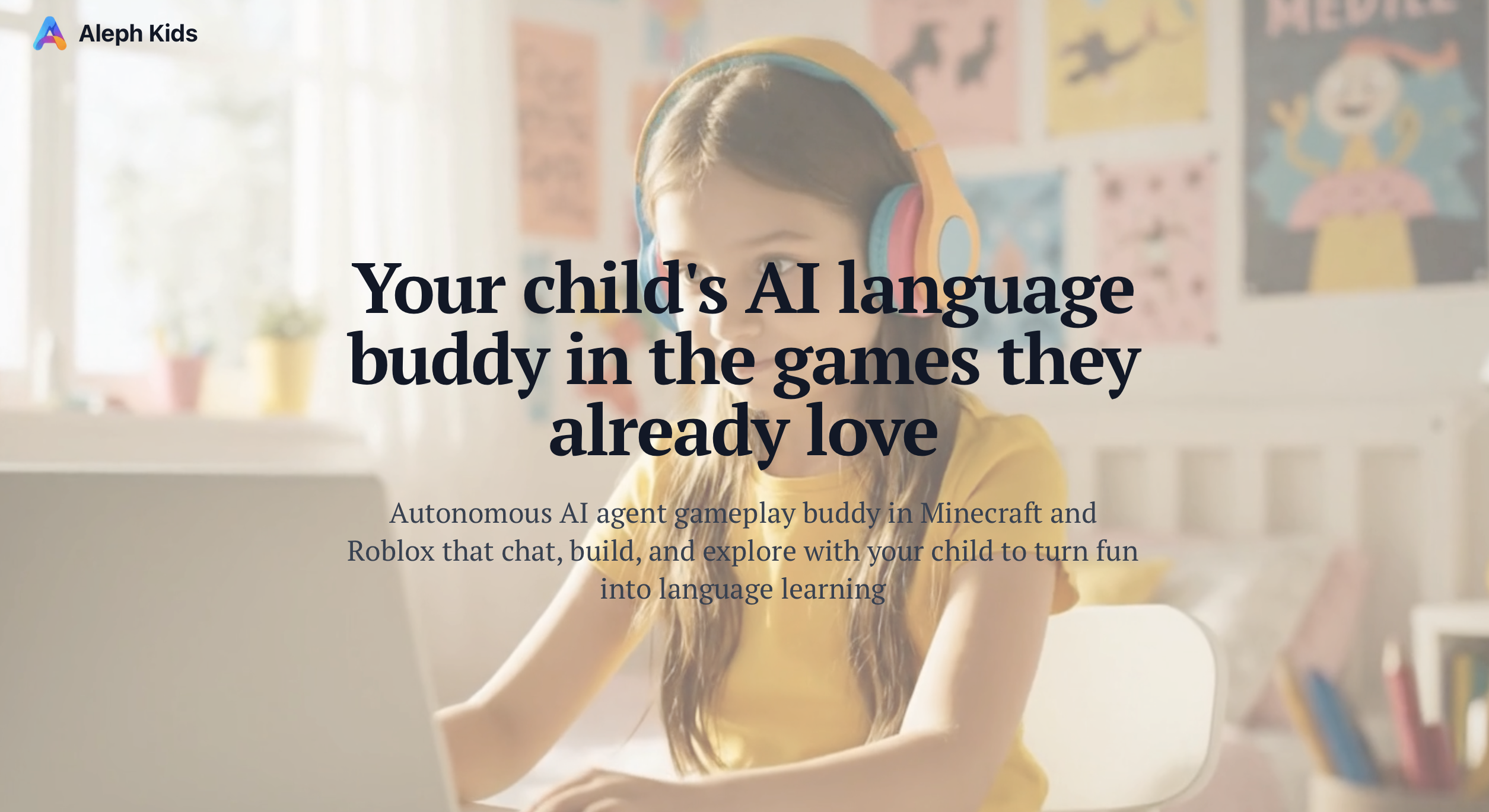 Aleph Kids - Your child's AI language buddy